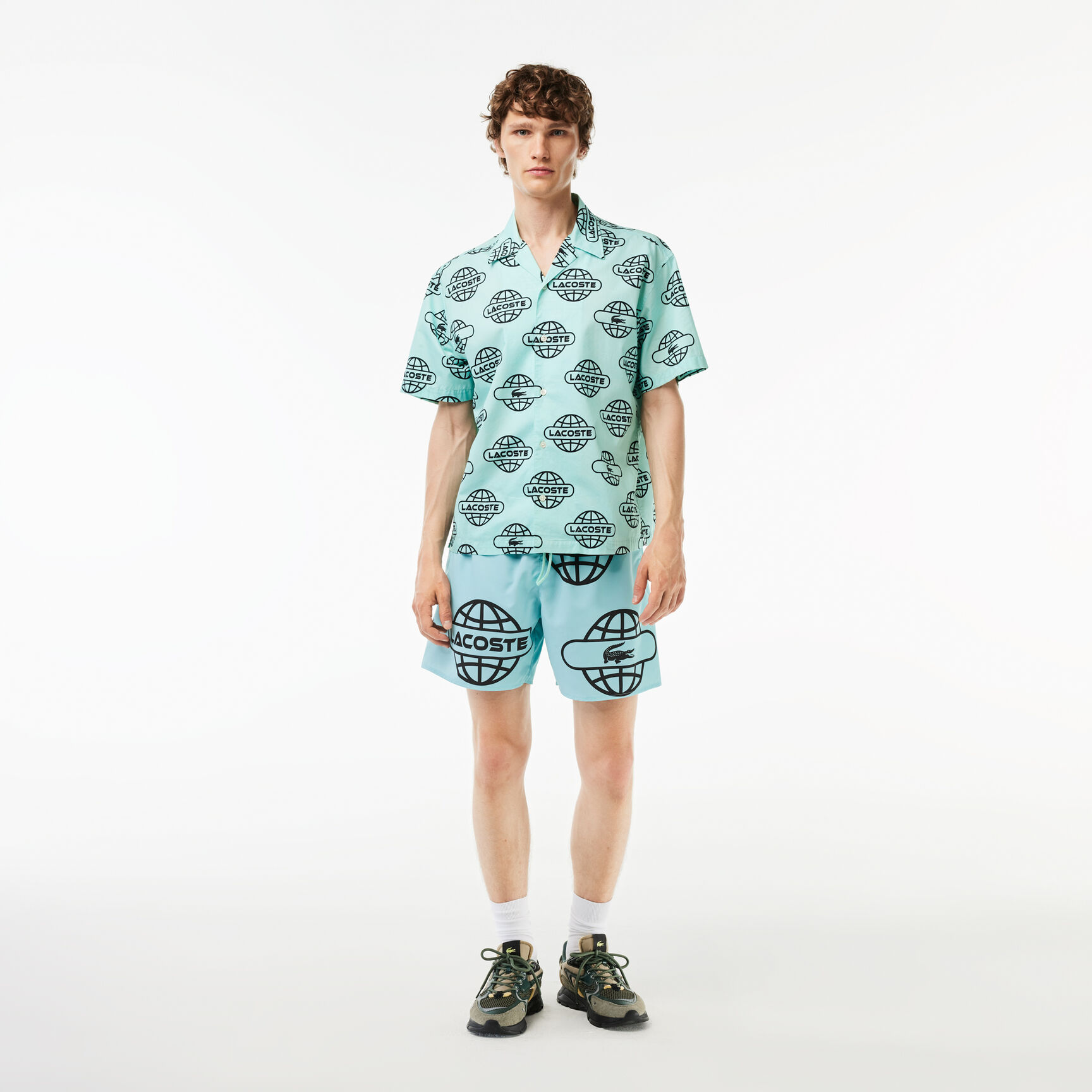Buy Lacoste Globe Print Swimsuit | Lacoste QA