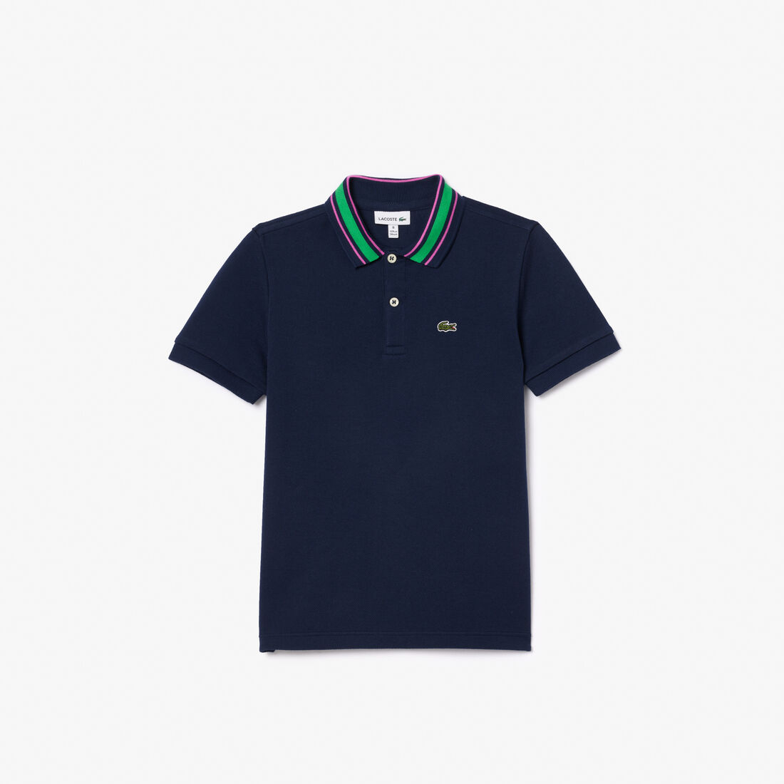 Buy Stripe Collar Petit Pique Polo Shirt | Lacoste QA