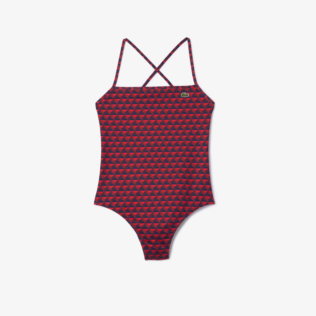Robert George Print One-Piece Swimsuit, Blue / Bordeaux / Red | LACOSTE QA