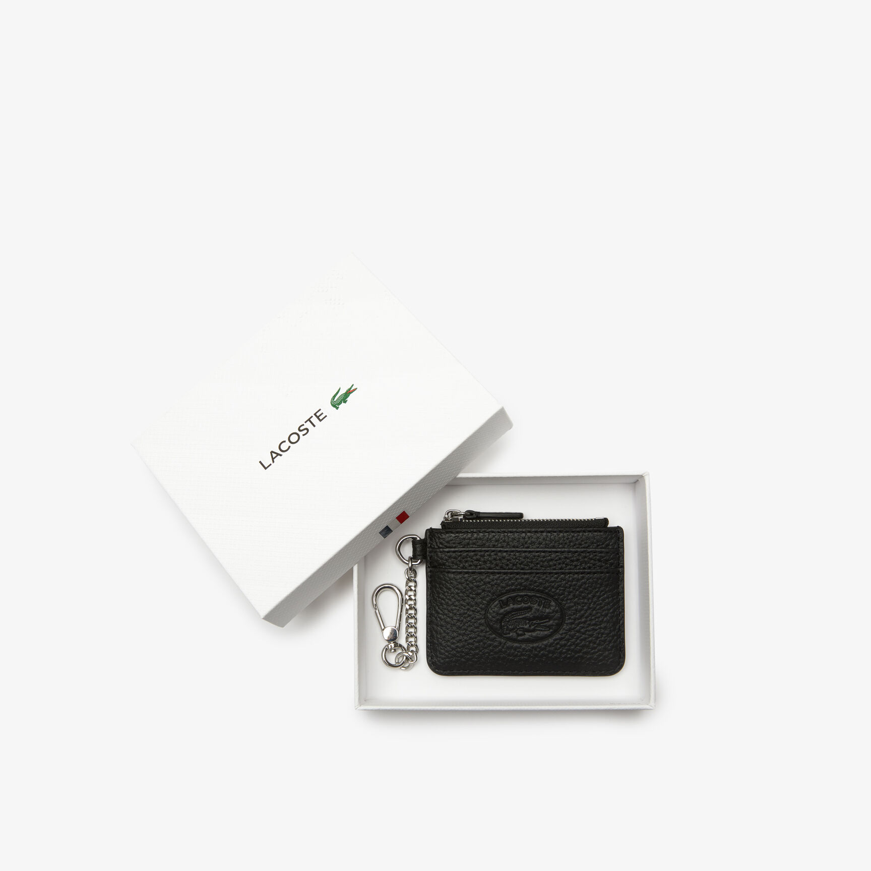 Buy Women's Croco Crew Zippered Grained Leather Card Holder | Lacoste QA