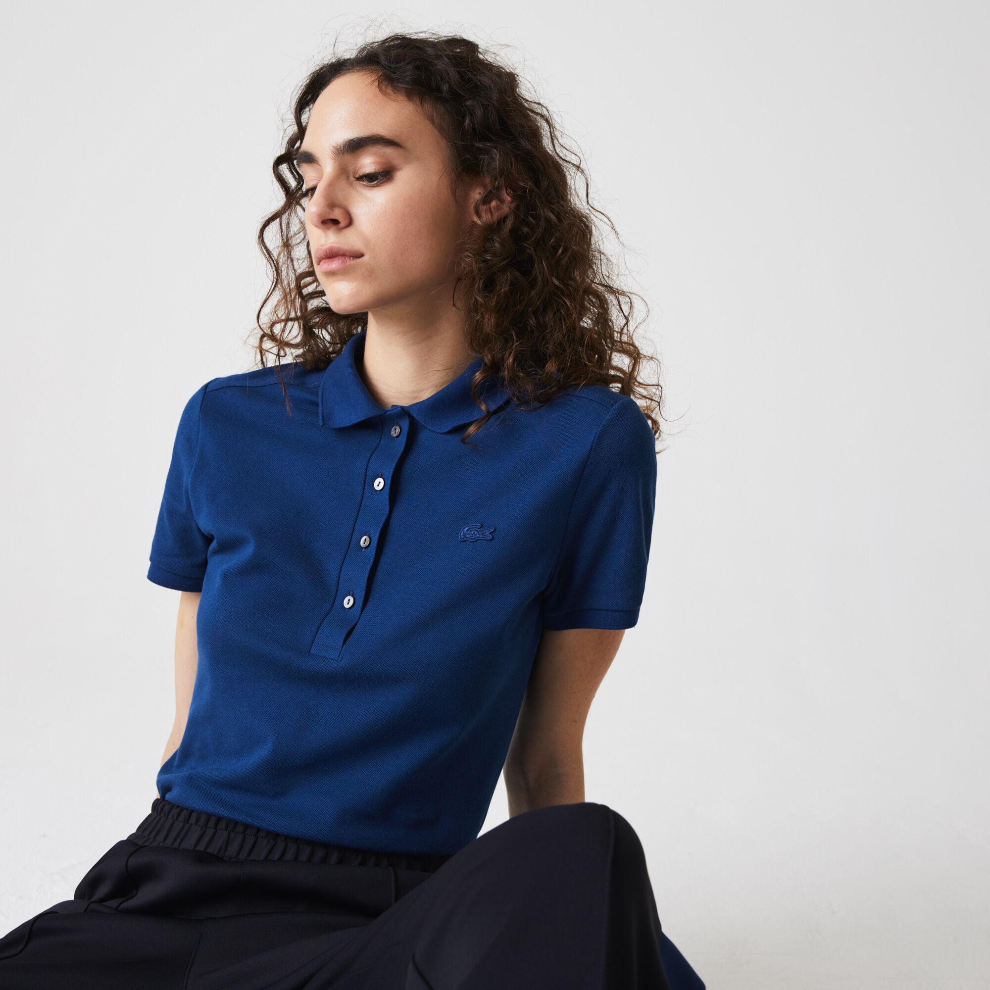 Buy L.12.D Slim Fit Stretch Mini Pique Polo Shirt Lacoste QA