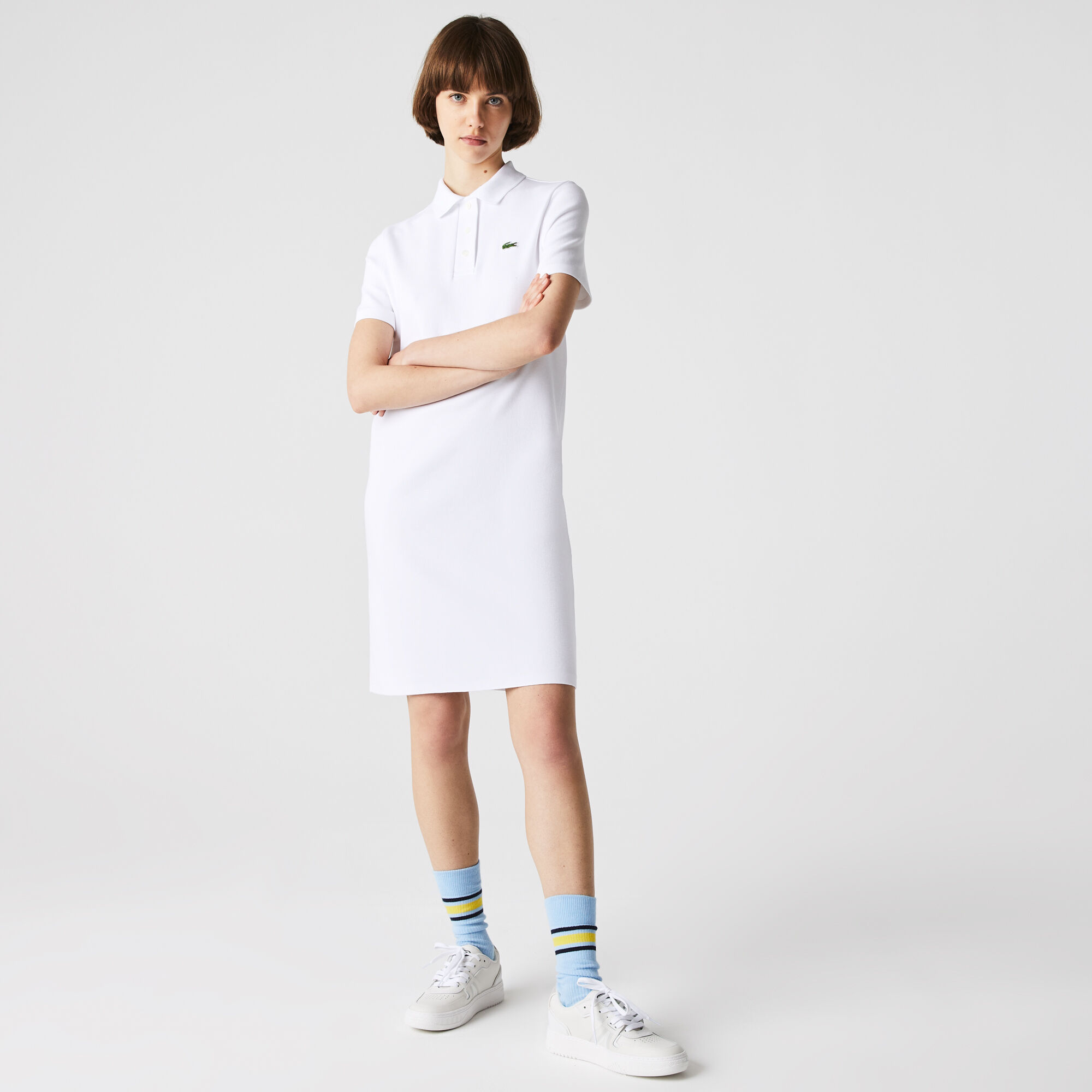 Buy Women s Stretch Cotton Pique Polo Dress Lacoste QA